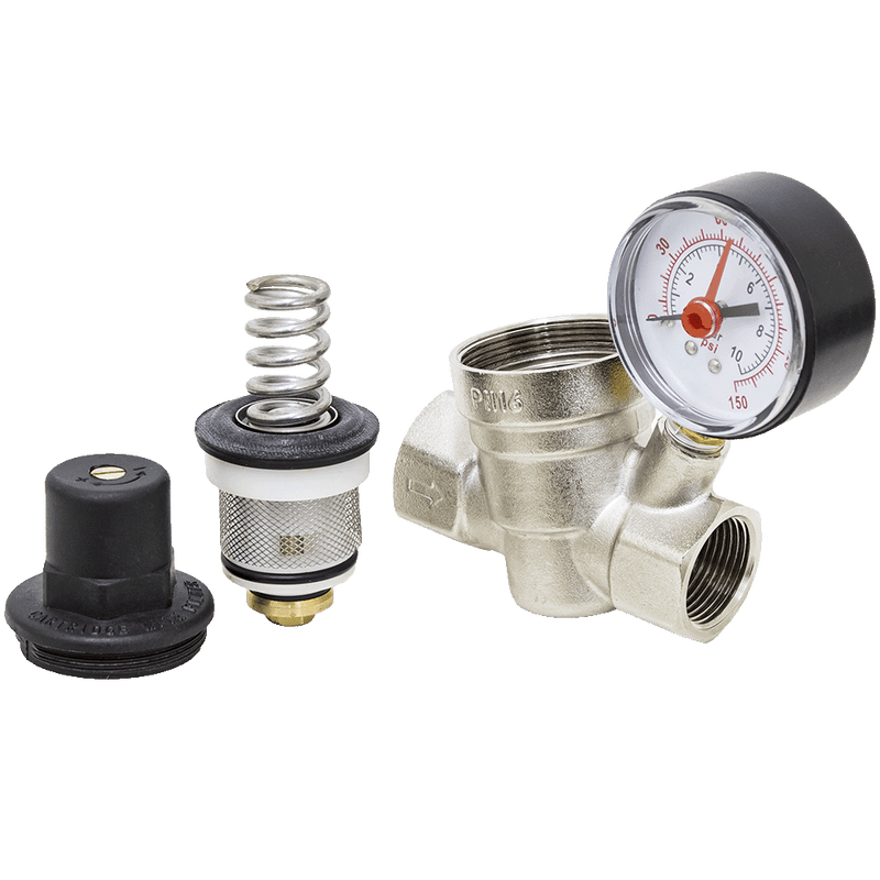 3/4" FPT Inclined Pressure Reducing Valve Regulator with Gauge
