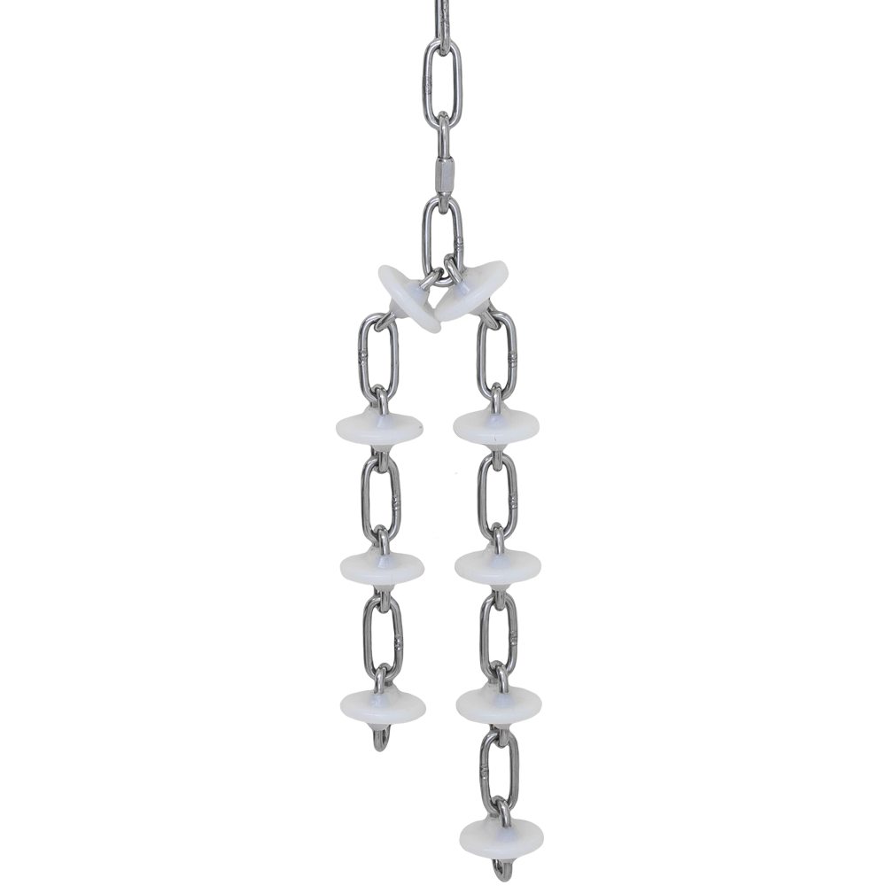 34" Hanging Finisher/Sow Disk Chain Chew Toy - ALL Stainless Assy.